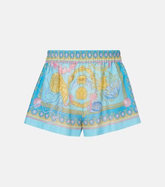 Versace Shorts Underwater Barocco aus Baumwolle und Seide