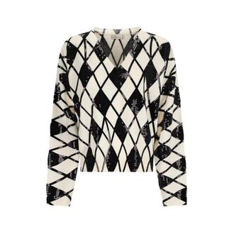 Blumarine Maglia St. Argyle - - Knitwear - Damen - Mehrfarbig - M