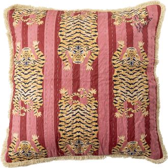 Bloomingville Poirino Kissen, Pink, Baumwolle, L45xH45 cm