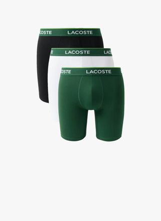 Lacoste Lot de 3 boxers longs &agrave; ceinture logotyp&eacute;e