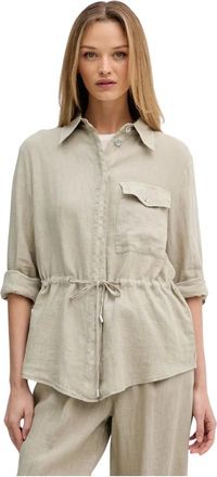 Marc Aurel Chemise oversize en lin - Femme - Blouses et Chemises - Beige - Taille: 44 FR