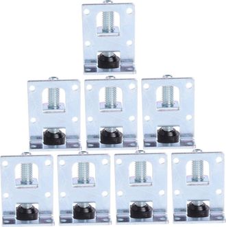 Angoily 8 Stück Verstellbare Schwerlast möbelfüße aus Stahl mit Kunststoffschutz Höhenverstellbar für Tisch Schrank Werkbank Korrosionsbeständig und rutschfes