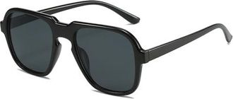 Generic Lunettes De Soleil Vacances Grand Cadre Ext&eacute;rieur Hommes Femmes Shopping(Black)