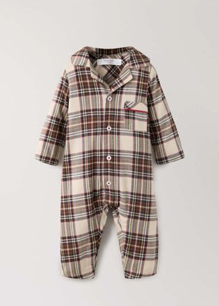Mango Pyjama deux pi&egrave;ces en coton &agrave; carreaux rouge - Home - 12-18 mois - MANGO HOME