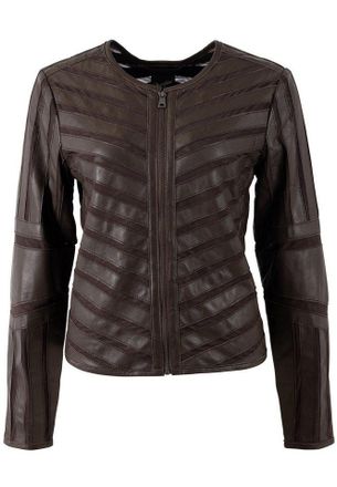 Mauritius Lederjacke MWSuri im Materialmix, Mesh-Eins&auml;tze