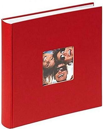 Walther Design Fotoalbum rot 30 x 30 cm mit Cover-Ausstanzung, Fun FA-208-R