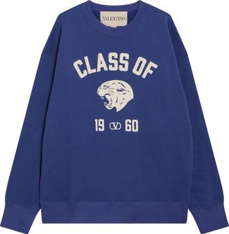 Valentino Garavani Homme, Sweatshirts et sweats &agrave; capuche, Bleu, Taille: XL SweaT-shirt Bleu avec Imprim&eacute;