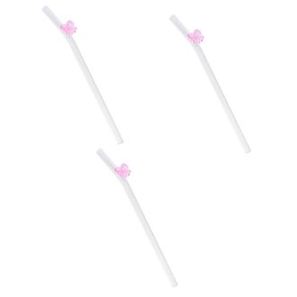 Pretyzoom 3St Stroh Trinkhalme trinken, lutschen kompatibel klare Gl&auml;ser Flasche Einmachen saft sicher Smoothie trinkbecher spa&szlig; Kaffeebecher Tassen Trinkhalm a