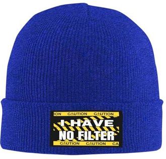 Generic Beanie pour Homme Attention, Je nai Pas De Filtre Respirant Tricoter Chapeau Unisexe Casquette Tricoté pour Adultes Cyclisme Femme