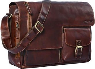STILORD Mika Sacoche Cuir Ordinateur 15.6 Vintage Sac à bandoulière pour Femme Homme Porte-Documents A4 Sac à lépaule pour luniversité et Travail, Couleur:Cog