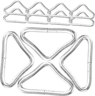 Vosarea 30 Stück Teiliges Trampolin Dreieck schnallen aus Robustem Metall Professionelle Verbindungsringe für Trampolinnetz Langlebig und Outdoor geeignet zum