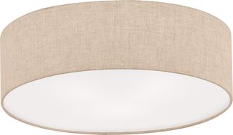 Fischer & Honsel Gro&szlig;e Deckenleuchte THOR mit Lampenschirm Leinen Beige, &Oslash; 60cm, Sandfarben