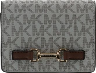 Michael Kors Femme, Accessoires, Beige, Taille: ONE Size Carson Small Signature Logo Wallet