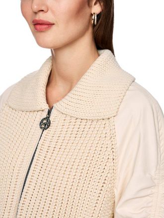 Marc Cain Cardigan Tiger Mania Premium Damenmode aus einer trendigen Materialmischung, 2-Wege-Rei&szlig;verschluss