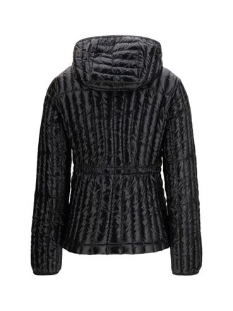 Parajumpers Womens Kuon Light Short Down Jacket Black Nylon Coat