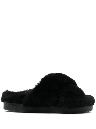 INUIKII Sandalen mit Faux Fur - Schwarz