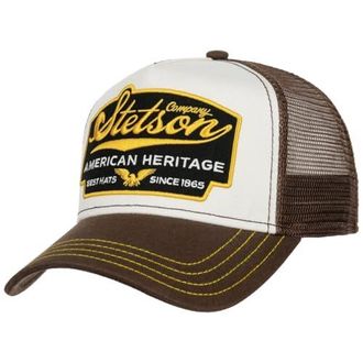 Stetson Casquette American Heritage Small Enfant/Homme - Mesh de Baseball Snapback Snapback, avec Visiere Printemps-ete - Taille Unique Marron Fonce