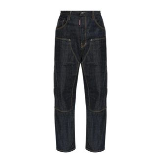 Dsquared2 Jeans Carpenter Baggy Rin&ccedil;age Japonais - Homme - Jeans - Bleu - Taille: XS