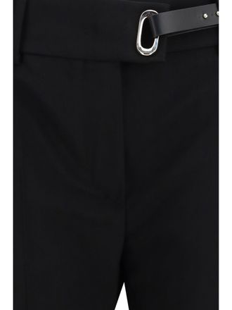 Max Mara Womens Cigarette Pants Rum Black Viscose Trousers