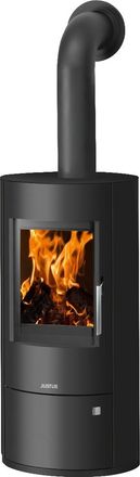 JUSTUS Austin Kaminofen 7 kW f&uuml;r Scheitholz und Kohlebriketts Stahl-Schwarz