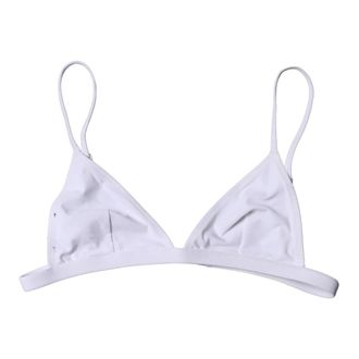 Dolce & Gabbana Femme, Maillots de bain, Blanc, Taille: 38 FR Triangle Bikini Top