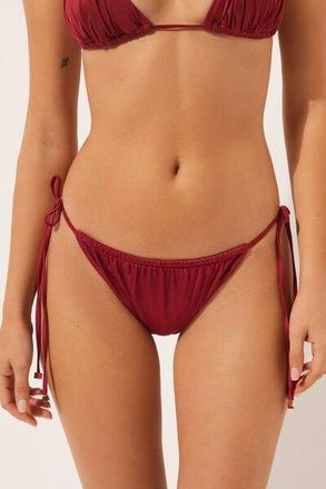Calzedonia Tanga-bikinihose Shiny Satin Rot