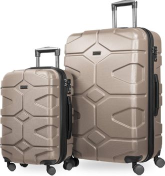 HAUPTSTADTKOFFER X-K&ouml;lln - 2er Koffer-Set Trolley-Set Rollkoffer Reisekoffer, TSA, (S & L), Gold matt