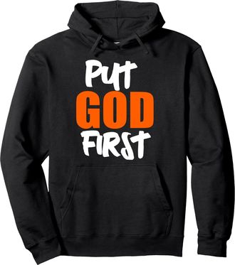 Christerest Put God First Christliches Geschenk Pullover Hoodie