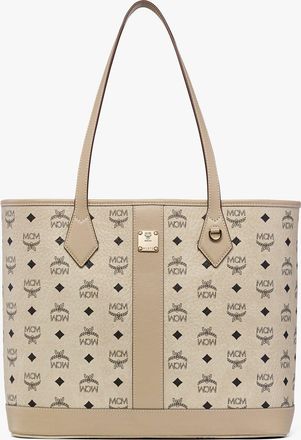 MCM Neuer Liz Shopper in Visetos BEIGE + BLACK VISETOS