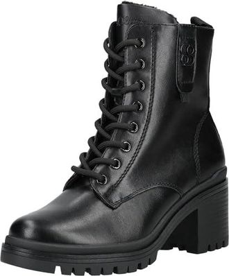 s.Oliver Bottines Plates en Dentelle pour Femme 5-25223-43, Noir, 36 EU