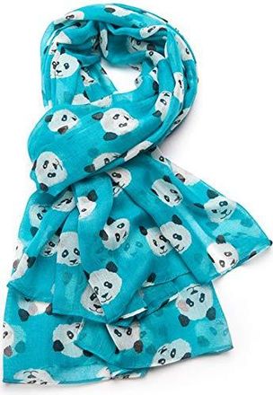 GlamLondon &Eacute;charpe imprim&eacute;e panda grande taille tendance mignon pandas animal imprim&eacute; femmes Wrap, Vert/turquoise, L