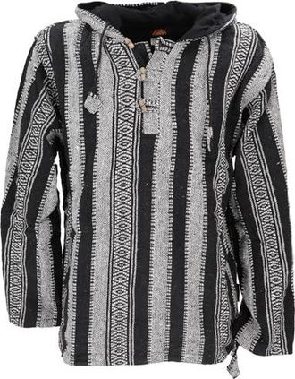 Guru Shop Guru-Boutique, Sweat &agrave; Capuche Goa, Sweat &agrave; Capuche Baja, Noir, Ducoton, Size:XL, Sweatshirts &agrave; Capuche