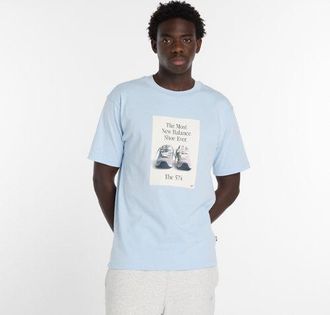 New Balance Herren 574 Ad T-Shirt in Blau, Baumwolle, Gr&ouml;&szlig;e 2XL