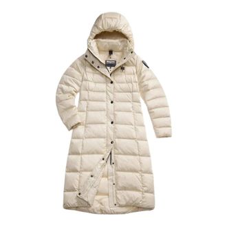 Blauer Anita Langer Daunenmantel - - Coats - Damen - Beige - M