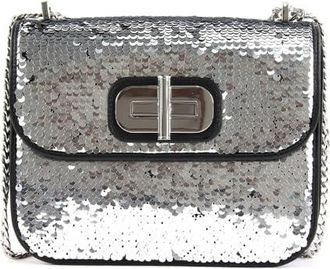 Tommy Hilfiger Turn Lock Crossover Silver Sequins