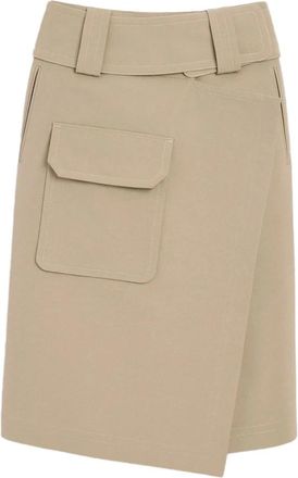 Ami Femme, Jupes, Beige, Taille: 42 FR Jupe portefeuille en coton