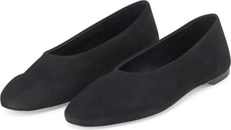 Toteme Low-Top Sneaker - Ballerinas aus Veloursleder - Gr. 37 (EU) - in Schwarz - f&uuml;r Damen