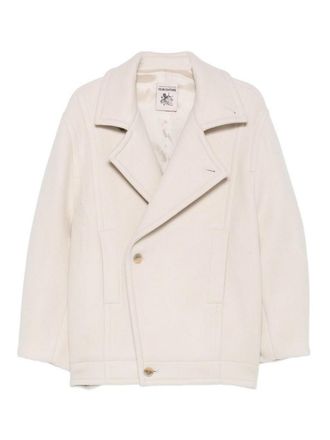 Semicouture Manteau Au Genou - Beige