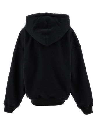 Off-white Womens Black Cotton Hoodie Clothing