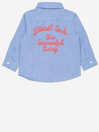 Diesel Boys Cotton Shirt Light Blue