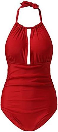 Generic Maillots De Bain Une Pieces Femme Grande Taille Push De Bain Costumes De Bain De Bain Contrôle Sport Entraînement Bikini Débardeur Froncé Athlétique V