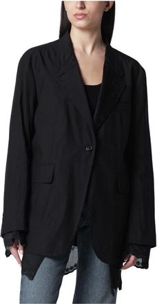 Our Legacy Femme, Vestes, Noir, Taille: 40 FR Blazer Drip R&eacute;versible