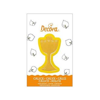 Decora Cookie Cutter Chalice CM10,5X2,2H Ausstechform Kelch, Kunststoff, gelb, 19 x 9 x 2.5 cm