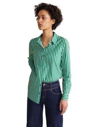 Street One Ltd QR Striped Business Blouse T-Shirt, Fresh Spring Green, 38 Femme