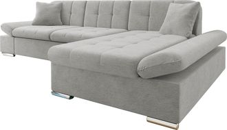 Mirjan24 Ecksofa Malwi mit Regulierbare Armlehnen Design Eckcouch mit Schlaffunktion Bettkasten L-Form Sofa Wohnlandschaft Couch v2 (Nazar 225.05, Ecksofa: Rec
