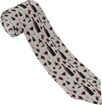 Generic Cravates Homme Impression Moderne De Bouteille De Vin Formelle Cravates Classique Cravate Pour Hommes Pour Travail &Eacute;v&eacute;nements Accessoires