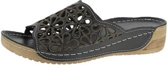 Andrea Conti Femme Damen Pantolette Semelle de Mocassin, Noir, 41 EU