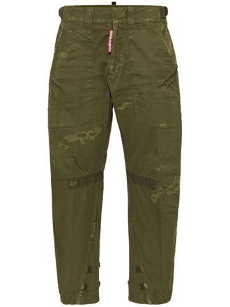 Dsquared2 pantalon droit à effet usé - Vert