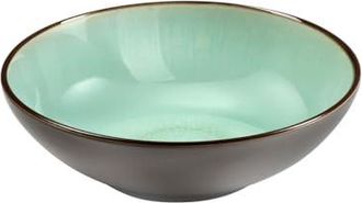 Medard De Noblat M&eacute;dard de Noblat - Assiette salade et p&acirc;tes - D18 cm - Feeling - Gr&egrave;s - Lot de 6 - Vert Jade