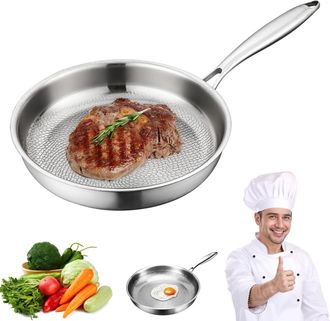 Generic Titanium Pan Pro, Bratpfanne zum Kochen mit Antihaftbeschichtung, langlebige, kratzfeste, antihaftbeschichtete Nutri-Pfannen, für alle Kochfelder (ohn